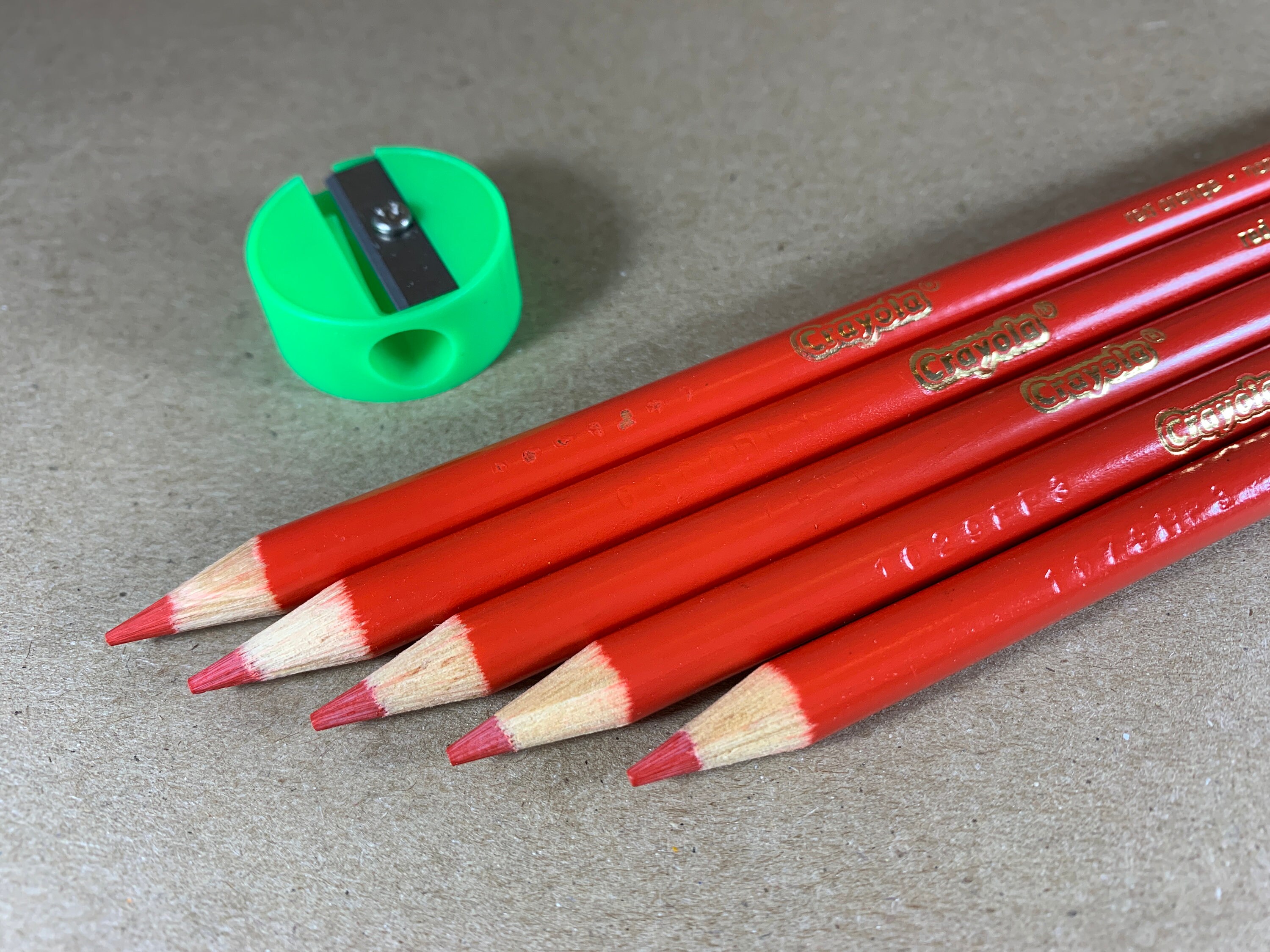 Red-orange Crayola Colored Pencils - Set of 5 or 10 With Sharpener - Etsy