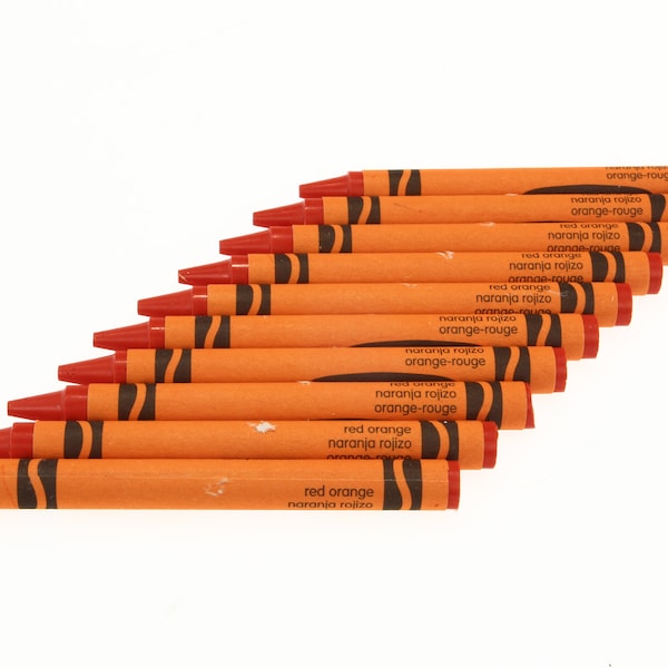 Orange Crayons - Etsy