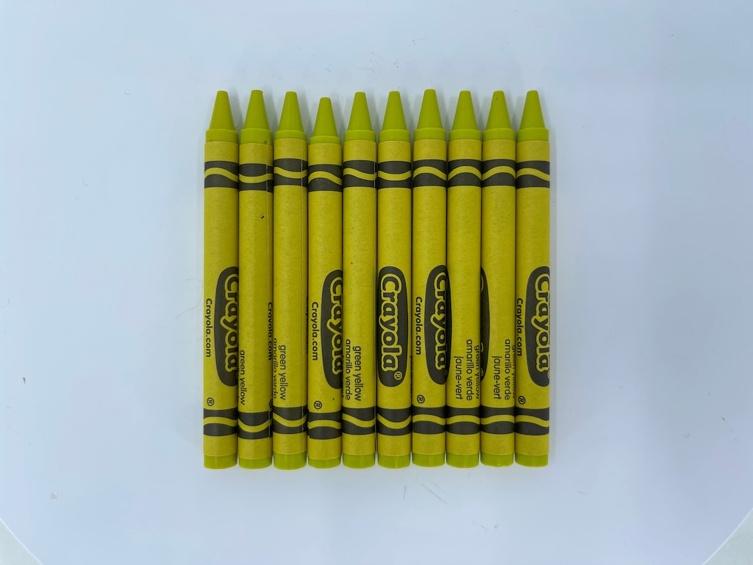 Green-yellow Crayola Crayons - 10 Pack - Etsy
