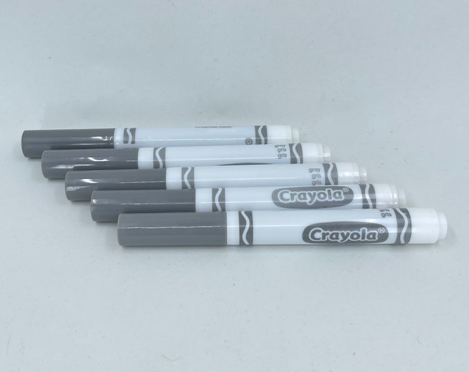 Gray Crayola Broad Line Marker - Set of 5 - Etsy