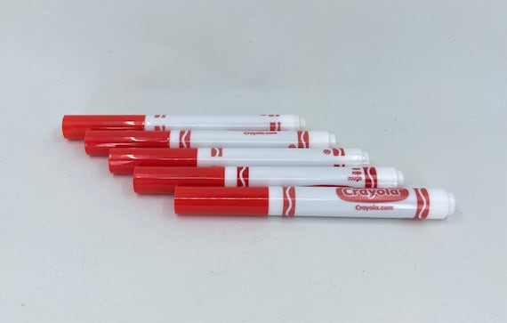 Red Crayola Broad Line Marker Set of 5 or 10 - Etsy