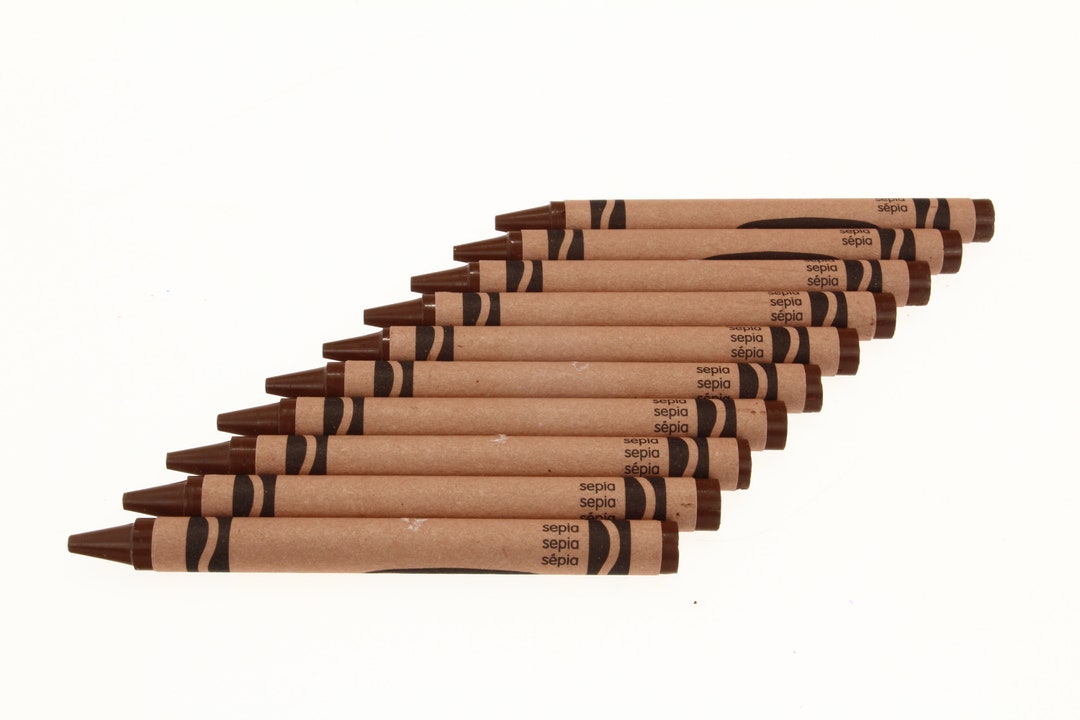 Sepia Crayola Crayons - 10 Pack - Etsy