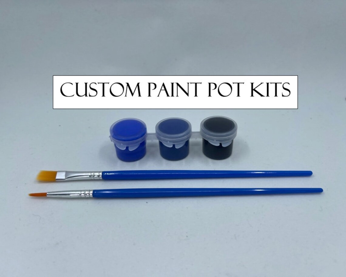 Custom Paint Pot Strips 3 Pots Choose Your Colors Brushes - Etsy