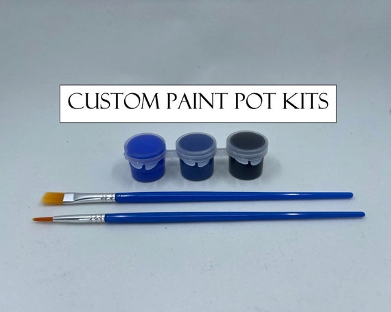 Custom Paint Pot Strips 3 Pots Choose Your Colors Brushes - Etsy