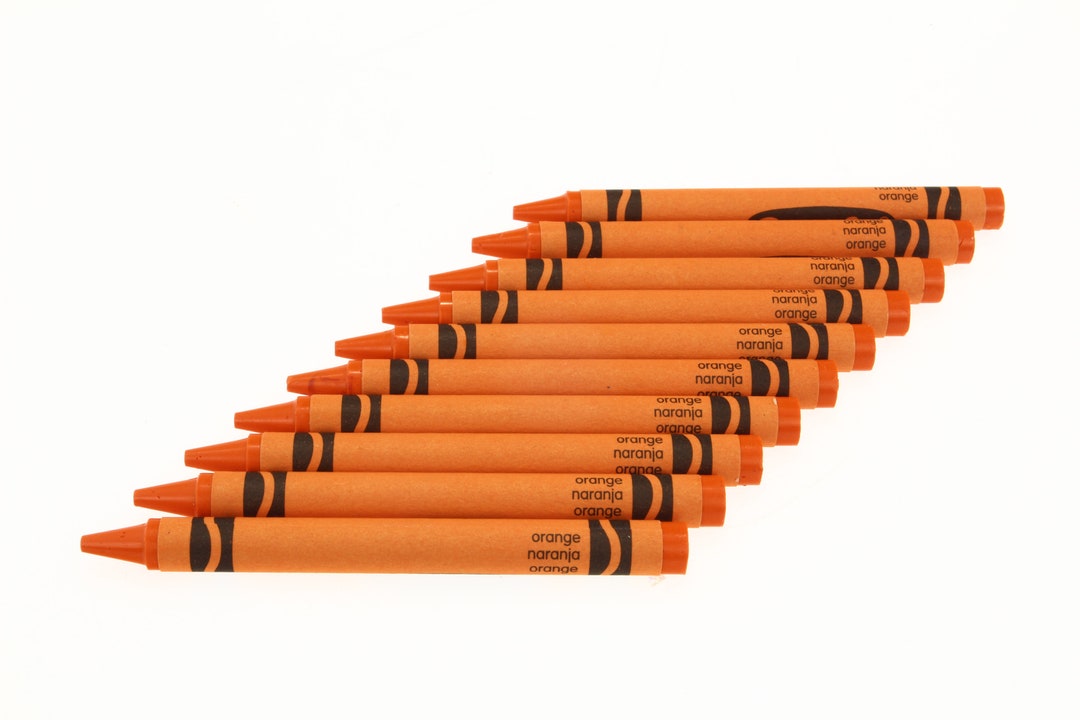 Orange Crayola Crayons - 10 Pack - Etsy