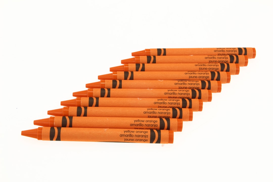 Yellow-orange Crayola Crayons - 10 Pack - Etsy