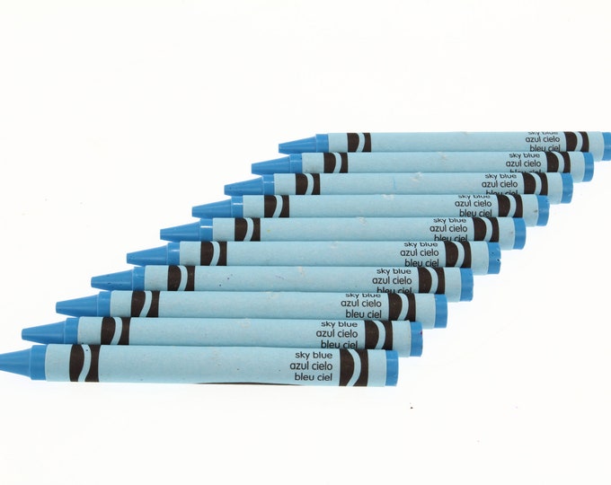 Sky Blue Crayola Crayons - 10 Pack - Etsy