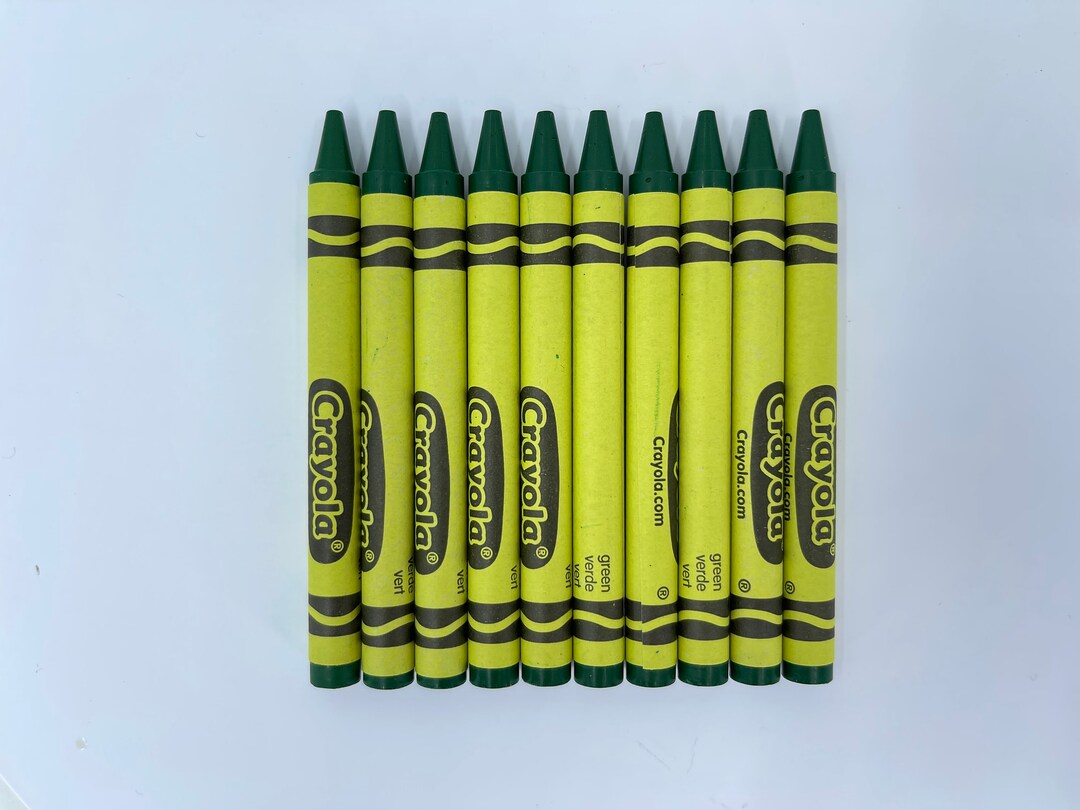 Green Crayola Crayons - 10 Pack - Etsy