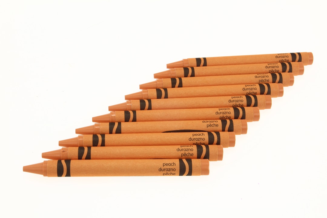 Peach Crayola Crayons - 10 Pack - Etsy