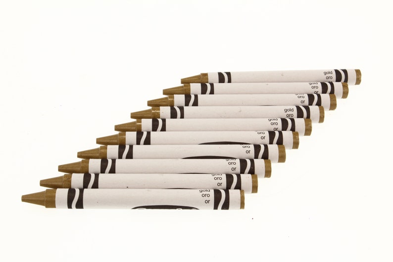 Gold Crayola Crayons - 10 Pack - Etsy