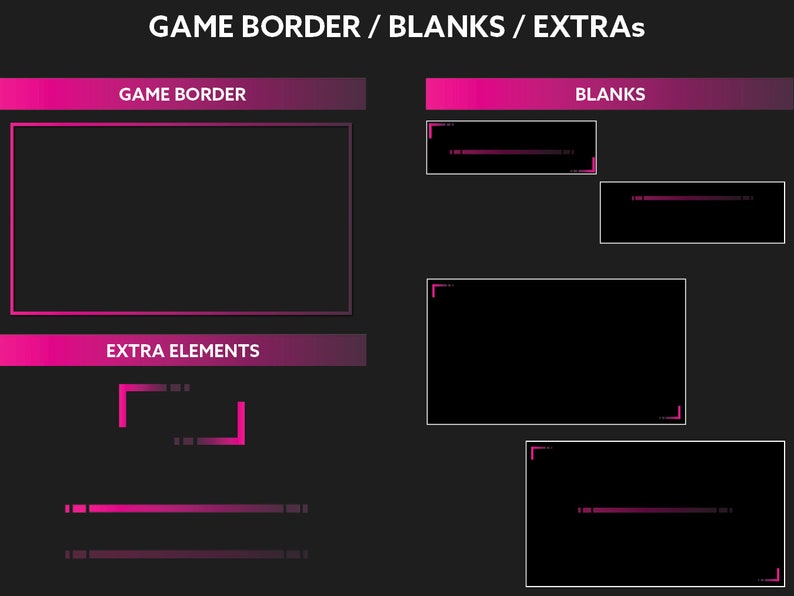 Pink Purple Stream Package | Overlays, Scenes, Panels, Alerts + Social ...