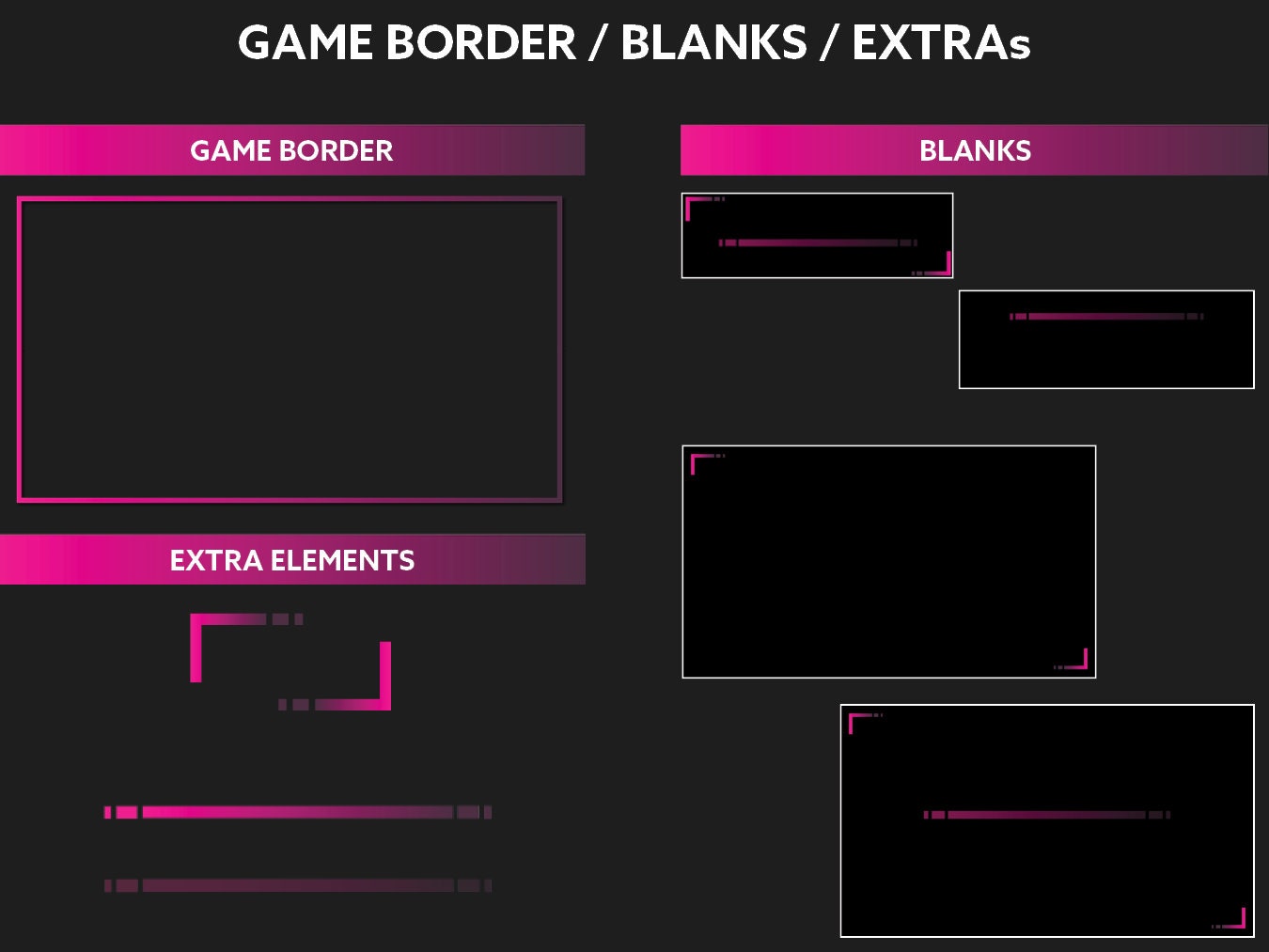 Pink Purple Stream Package | Overlays, Scenes, Panels, Alerts + Social ...