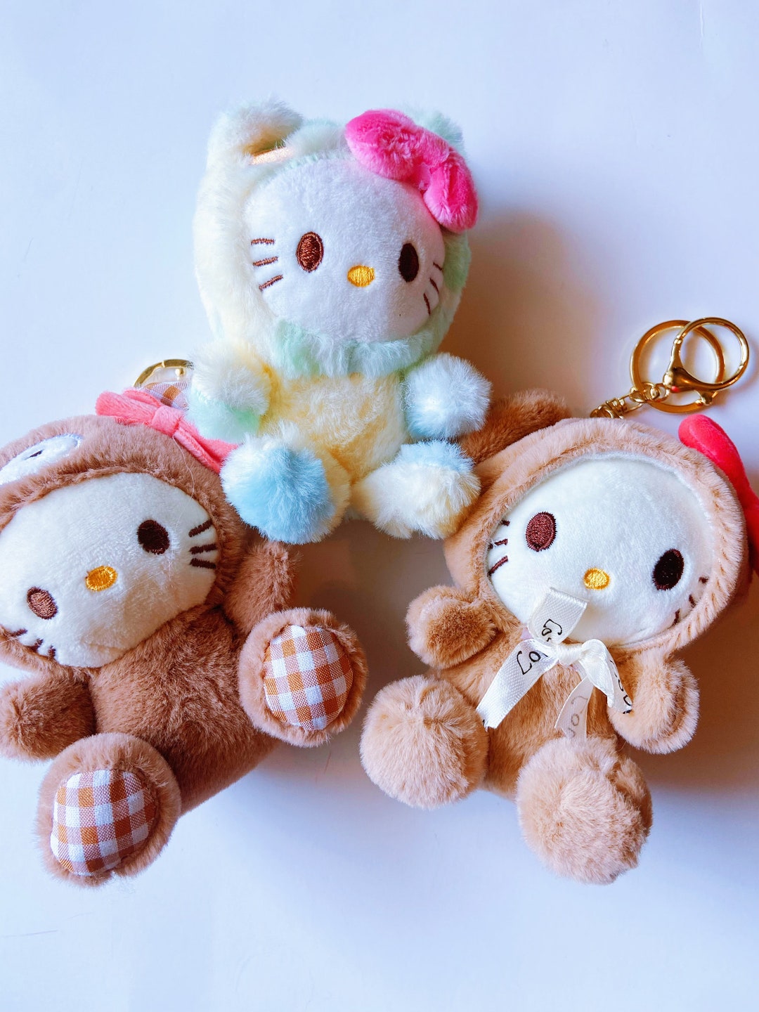 Cute Plush Keychains/kawaii Cat Plush Keychain/hellokitty Keychain ...