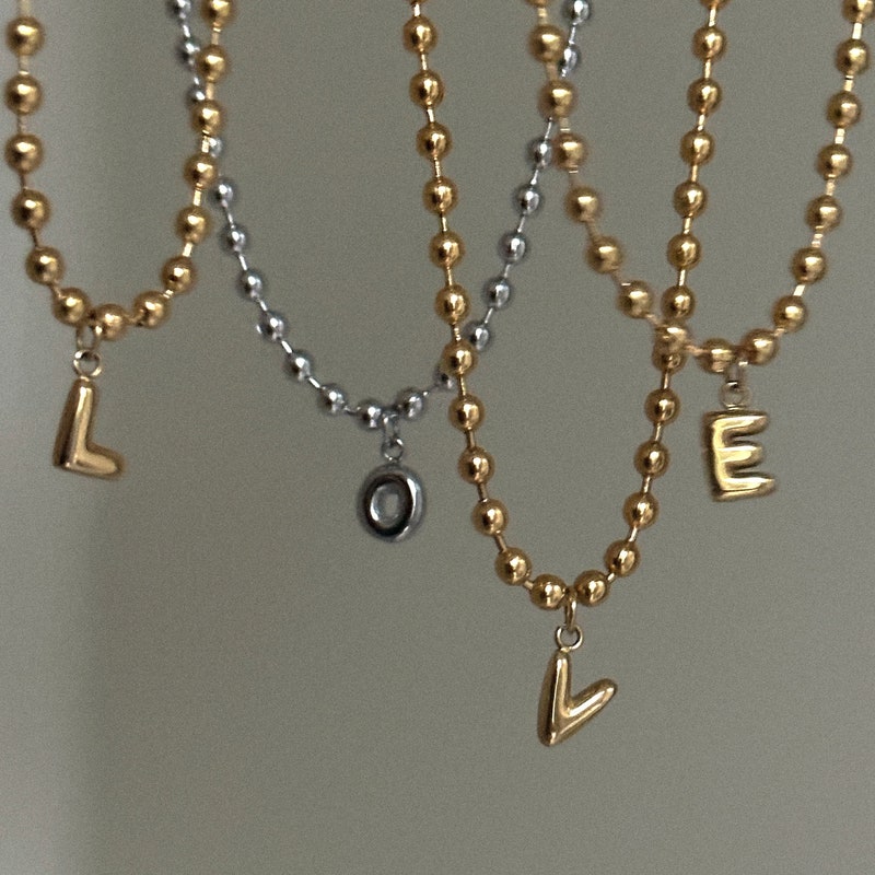 Custom Bubble Letter Chain - Etsy