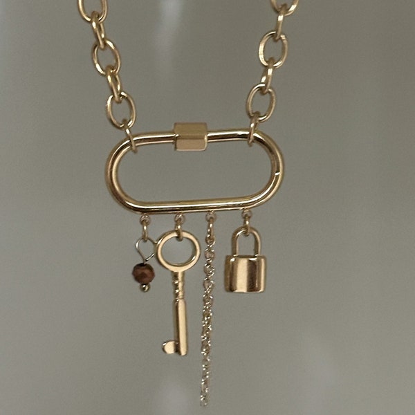 Carabiner Clip Charm Necklace - Etsy