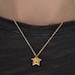 Mini Puffed Star Necklace Puffy Chunky Star Pendant Link Chain - Etsy