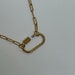 Mini Carabiner Paperclip Chain Link Necklace 18k Gold Stainless Steel ...