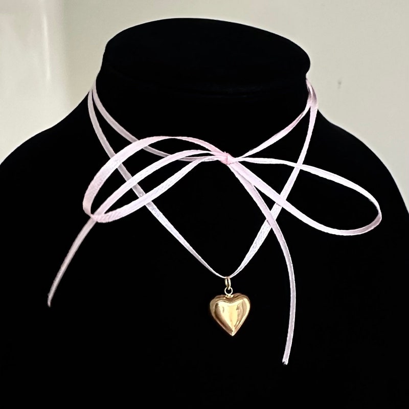 Ribbon Tie Necklace - Etsy