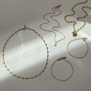 Heart Shaped 18k Gold Stainless Steel Custom Heart Chain Necklace ...