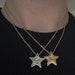 Big Star Necklace Puffed Star Pendant Oval Chain Stainless Steel 18k ...