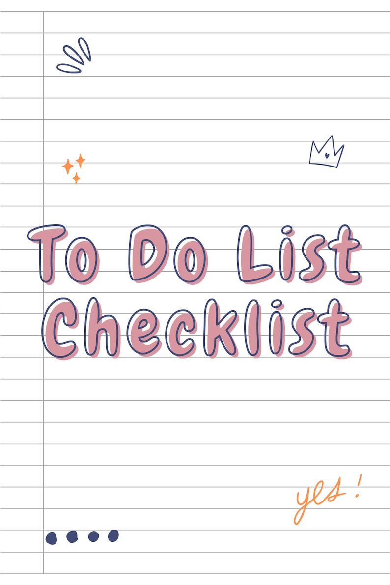 To Do List Checklist Notebook - Etsy