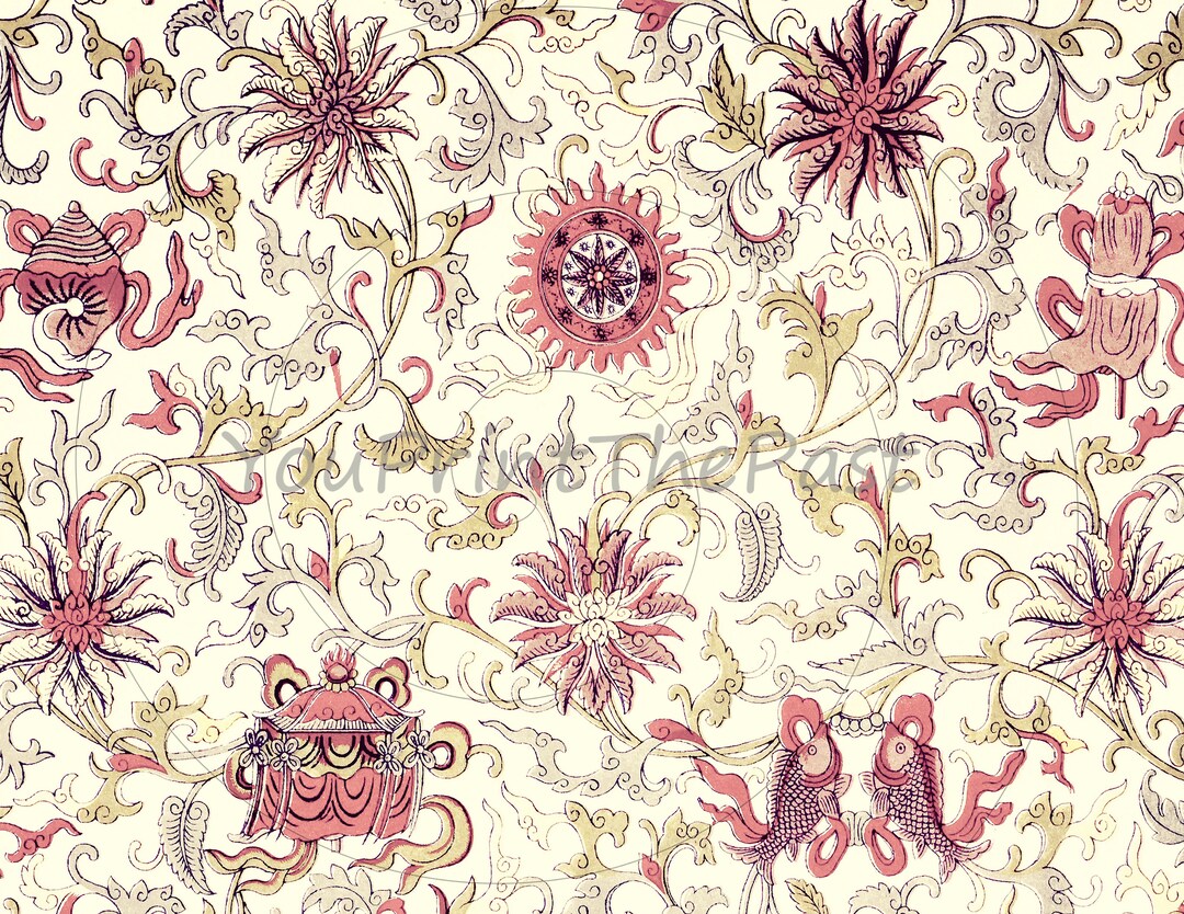 Chinoiserie Digital Paper. Printable Vintage Chinese - Etsy