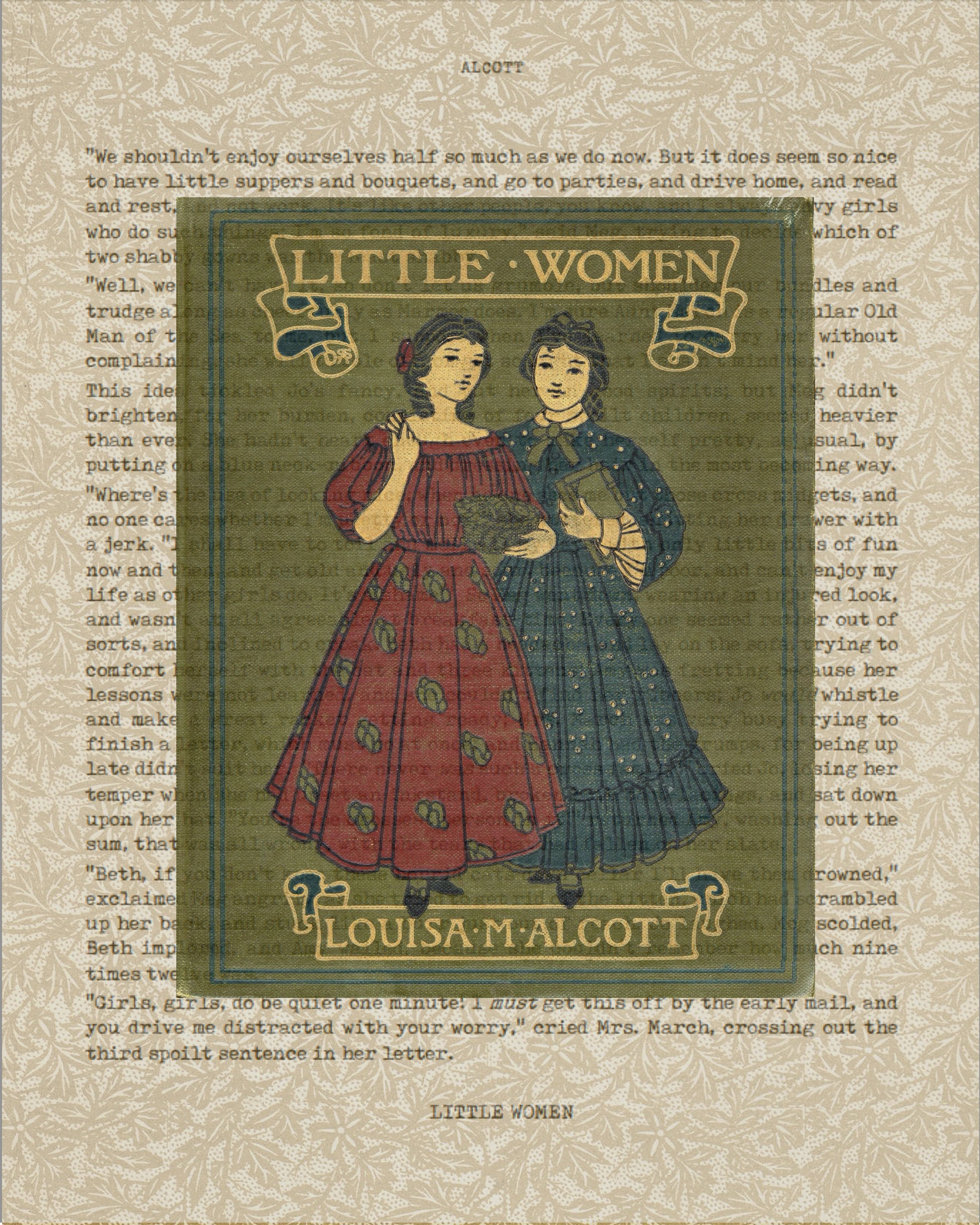 Louisa May Alcott Little Women: Printable Book Cover Art for Home ...