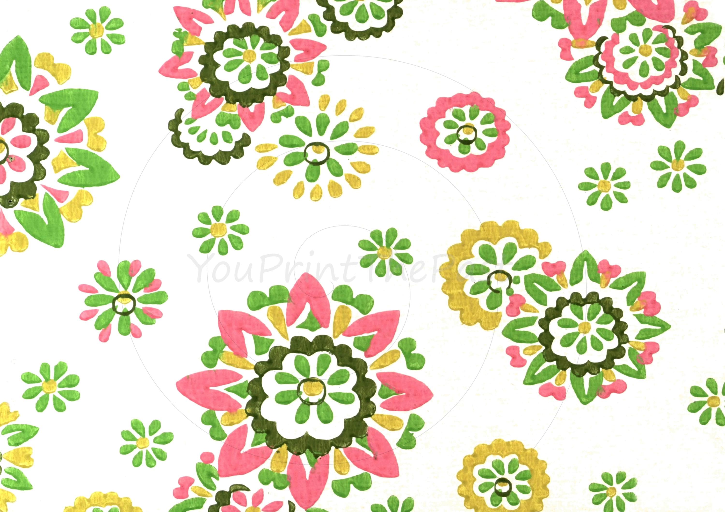 Retro Printable 1960's Wallpaper Sample | Mid-century Modern Design ...