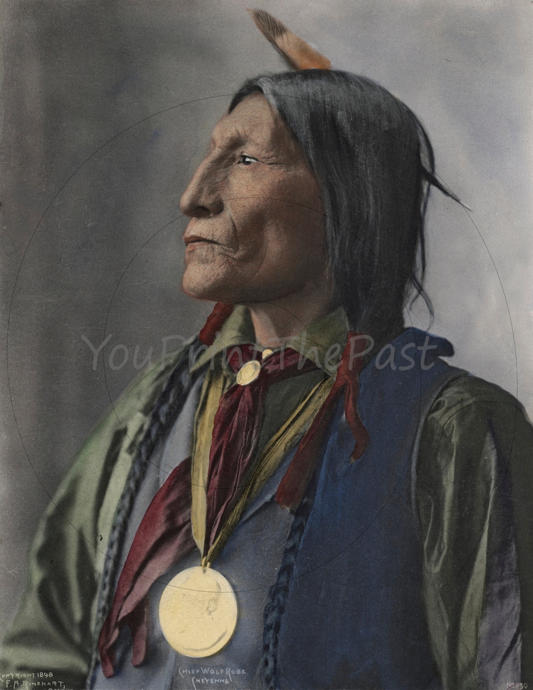 Portrait of a Cheyenne Chief Vintage 1898. 8.5x11" Ephemera to Print at ...