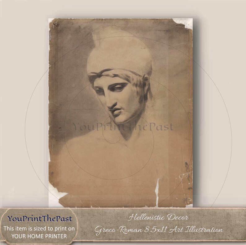 Hellenistic Antiquity: 8.5x11 Printable Classic Wall Art. Decorative ...