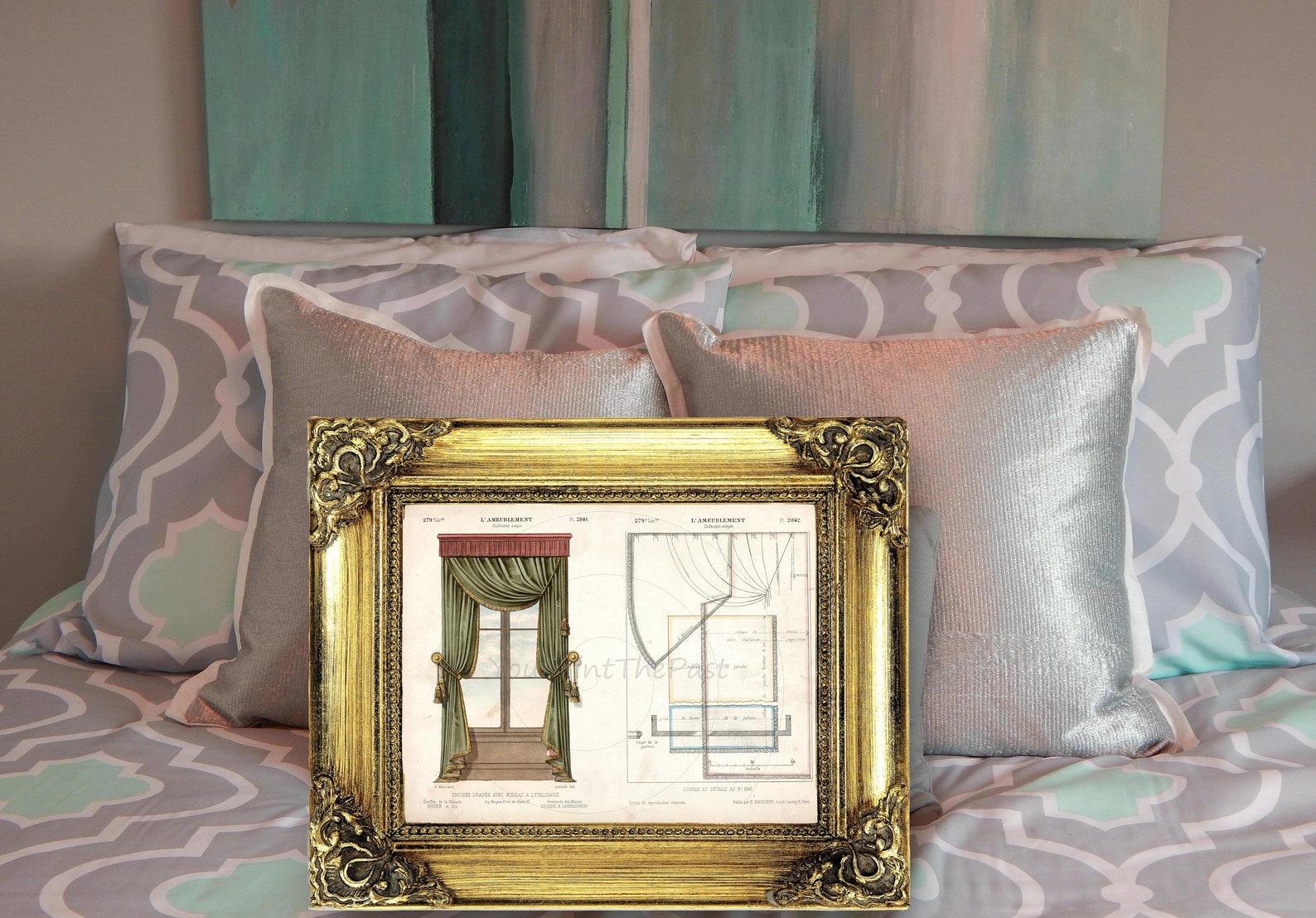 Antique Ephemeral Paper: 8.5x11 Vintage Interior Design Pattern ...