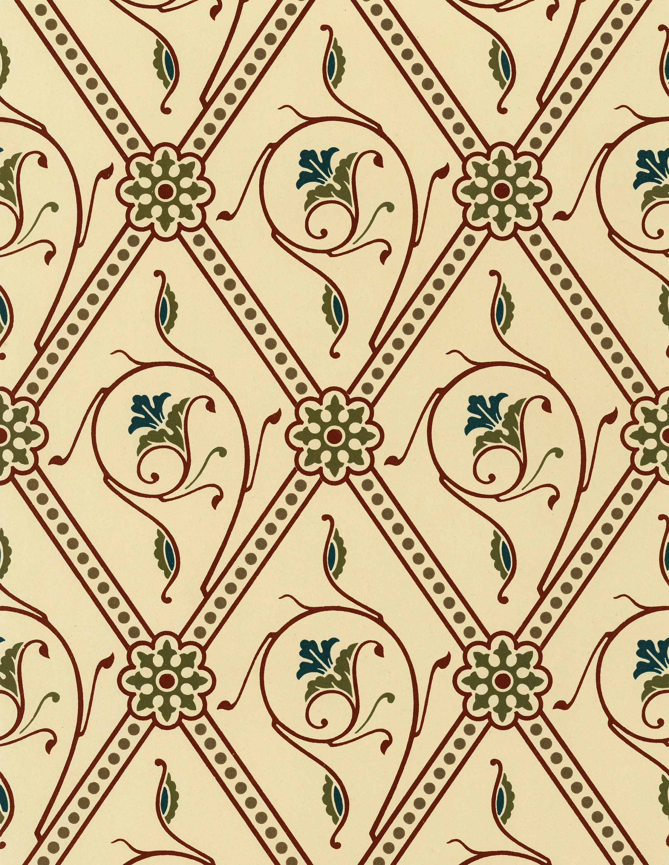 Antique Design Digital Paper. Printable Vintage Audsley Ornamental ...