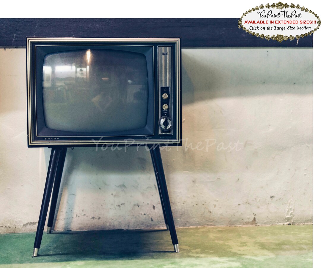 Retro Photography: Retro TV Digital Paper. 8x10" Printable Ephemera ...