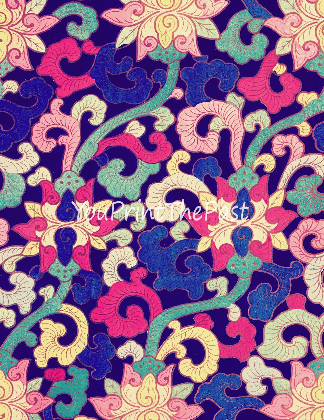 Antique Abstract Digital Paper. Printable Vintage Chinese Ornamental ...