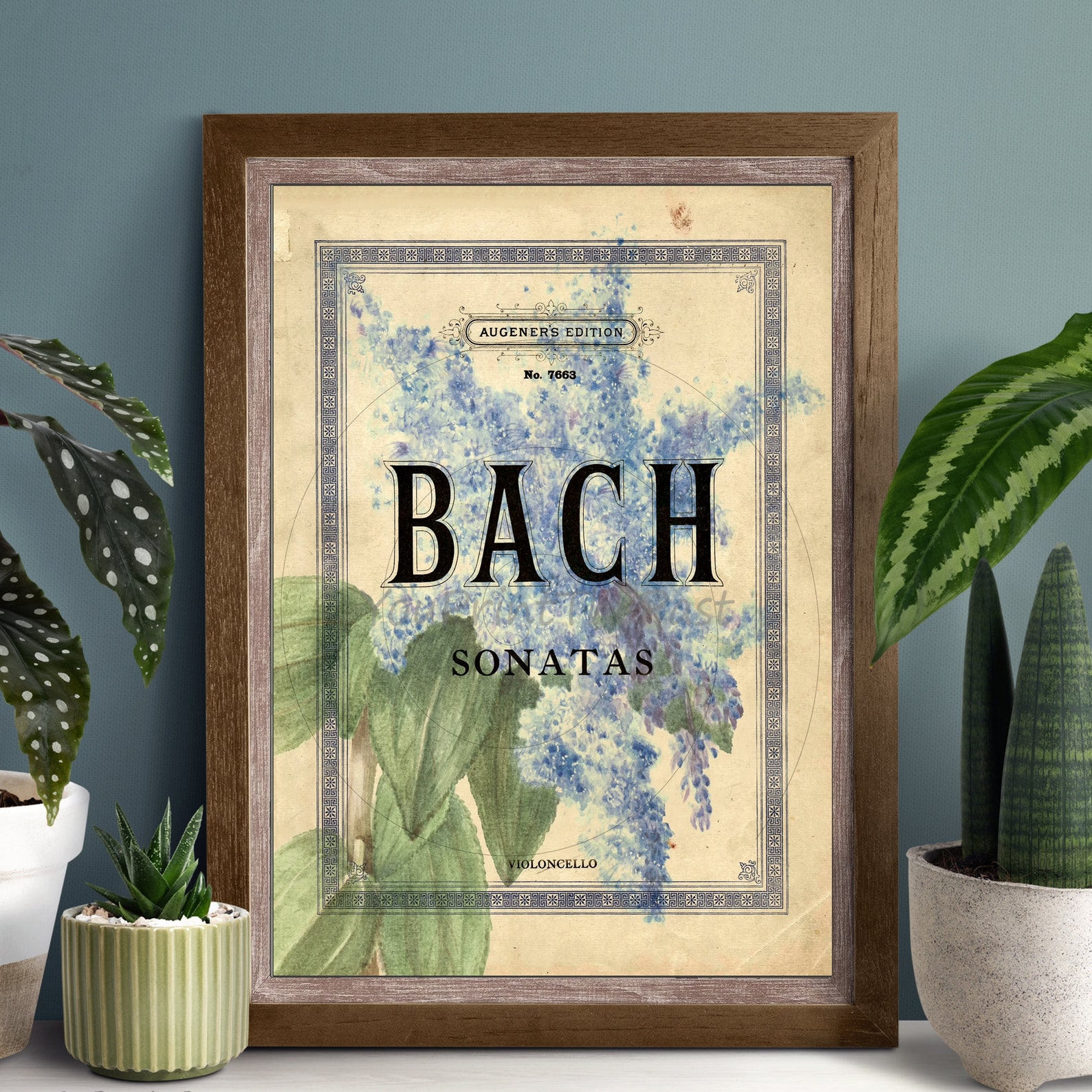 Antique Bach Sheet Music Cover, 8x10 Image. Printable Ephemera for Junk ...