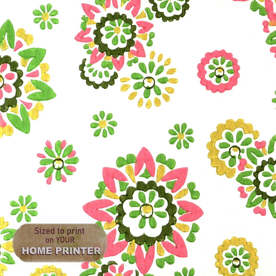 Retro Printable 1960's Wallpaper Sample | Mid-century Modern Design ...