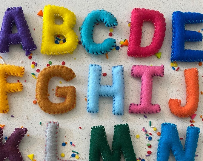 Custom Felt Alphabet Stuffed Felt Letters Custom Alphabet - Etsy