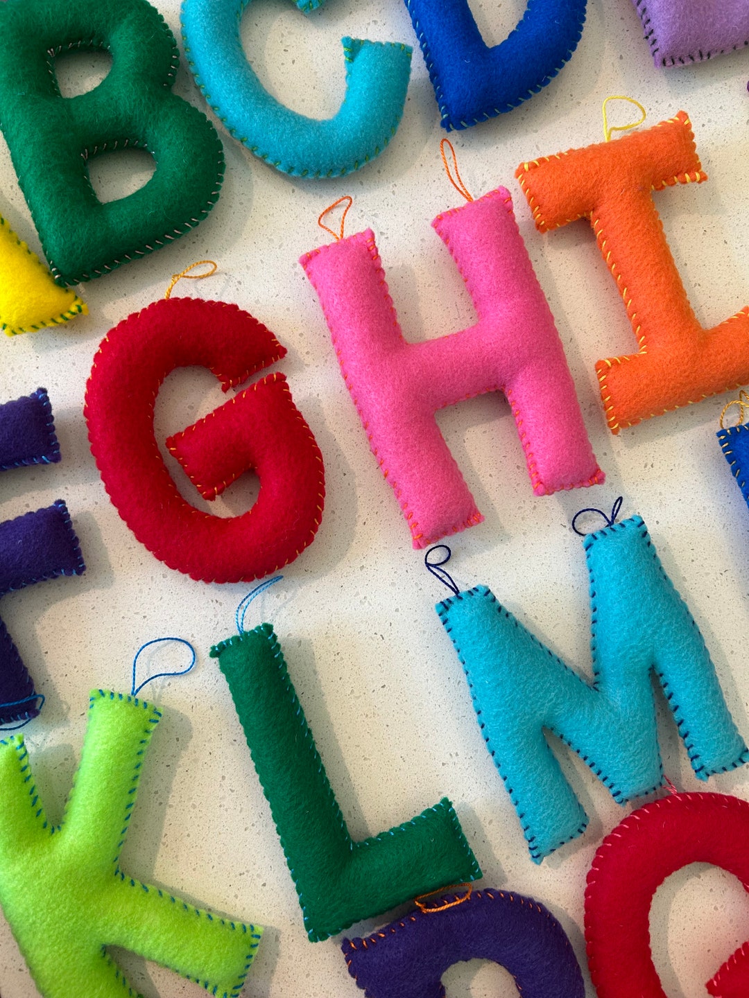 5 Inch Custom Felt Letters; Over-sized Stuffed Felt Letters, Felt Name ...