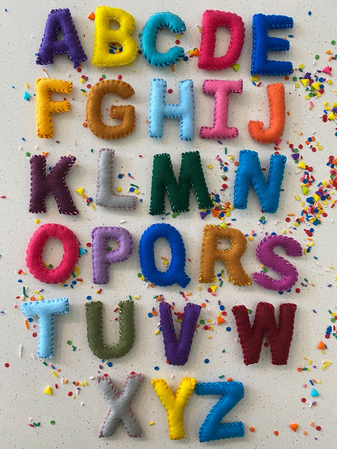 Custom Felt Alphabet Stuffed Felt Letters Custom Alphabet - Etsy