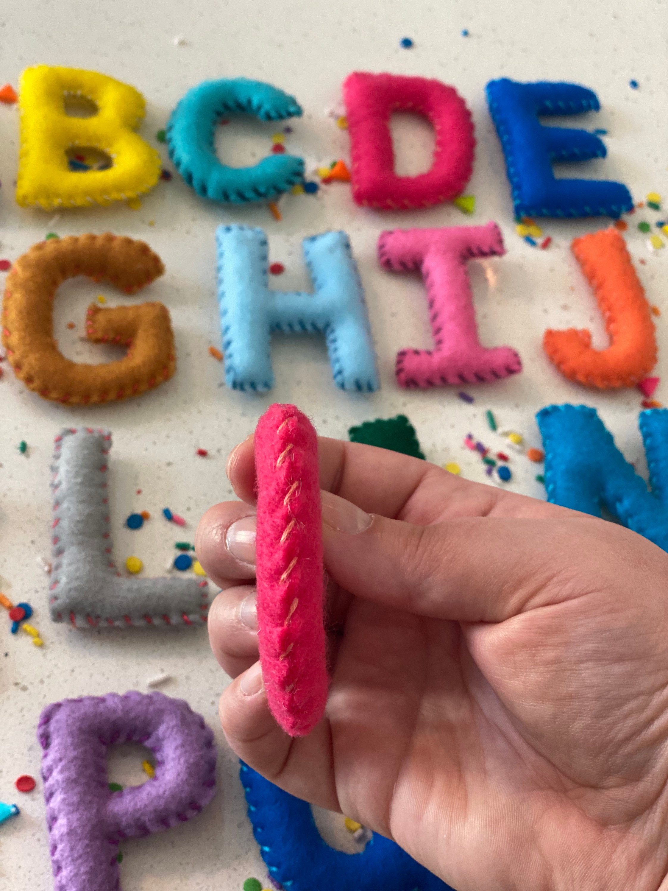 Custom Felt Alphabet Stuffed Felt Letters Custom Alphabet - Etsy