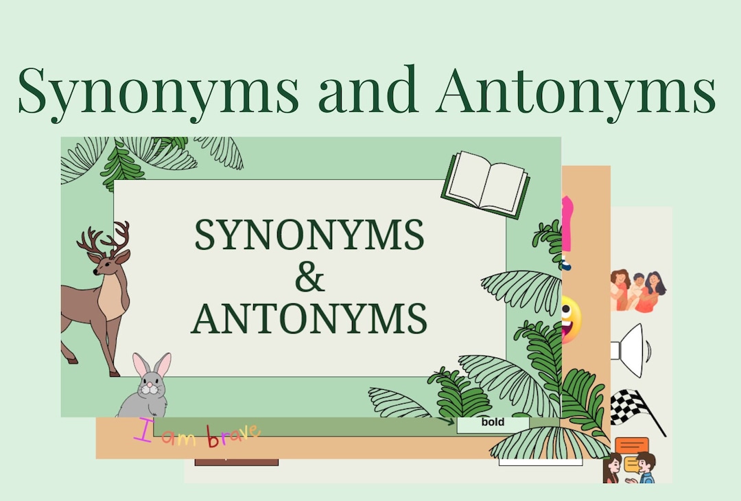Synonyms and Antonyms Grade 4 Powerpoint Lesson - Etsy