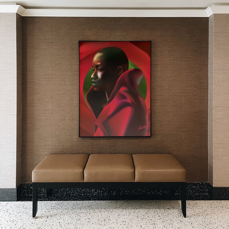 Spirit of Reconciliation | Woman in Red | Modern Art | Living Room ...