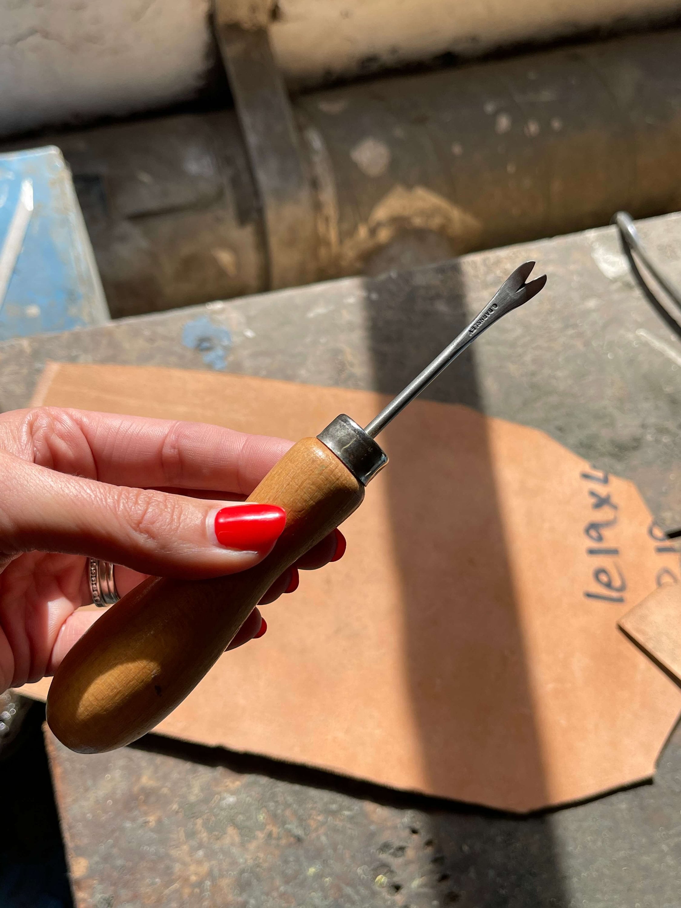 Fitters Plough / Strip Awl / Edge Shave / Leather Craft Tool / Leather ...