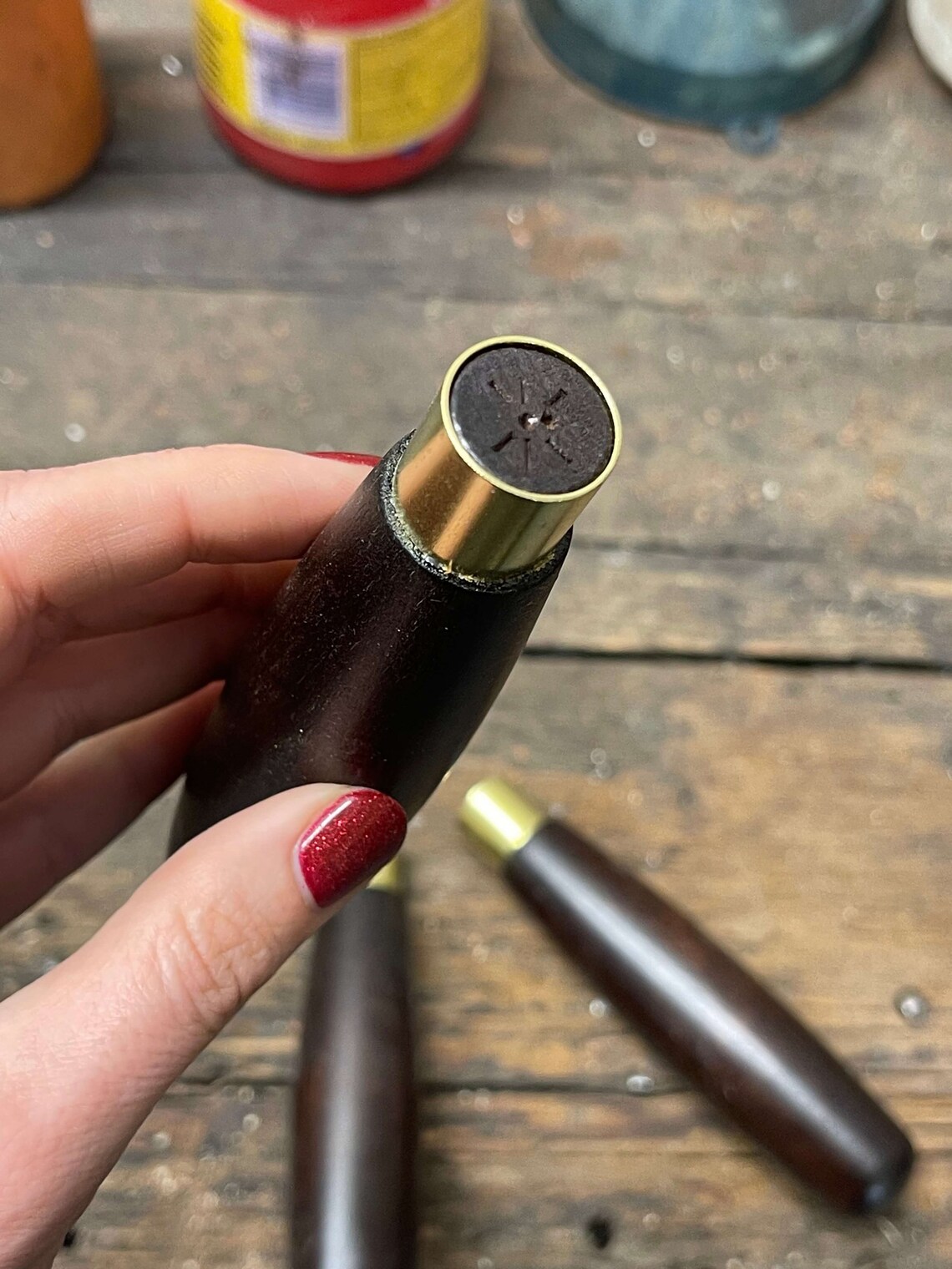 5.5 Dark Brown Beech Carver Handle / Wooden Handle / Tool Handle ...