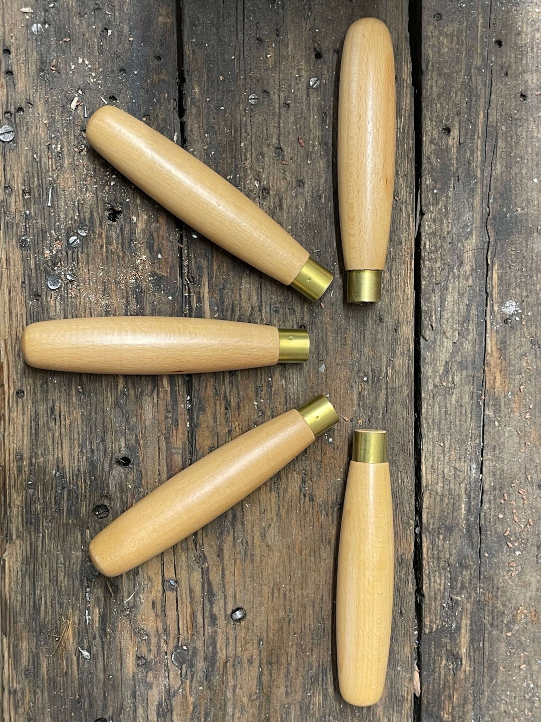 5.5" Beech Carver Handle / Wooden Handle / Turned Handle / Beech Handle ...