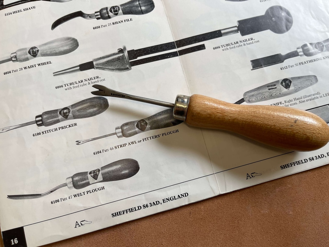 Fitters Plough / Strip Awl / Edge Shave / Leather Craft Tool / Leather ...