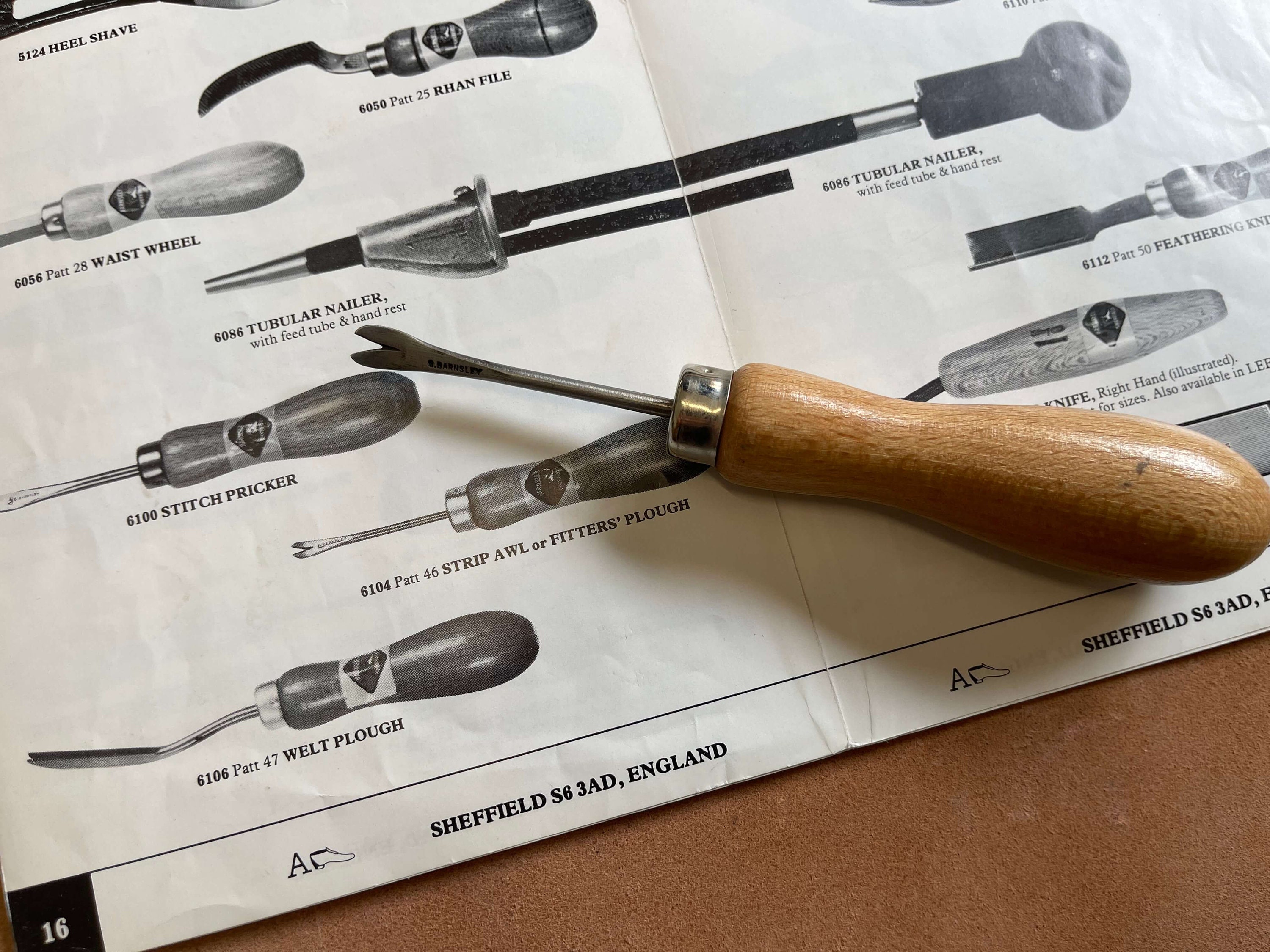 Fitters Plough / Strip Awl / Edge Shave / Leather Craft Tool / Leather ...