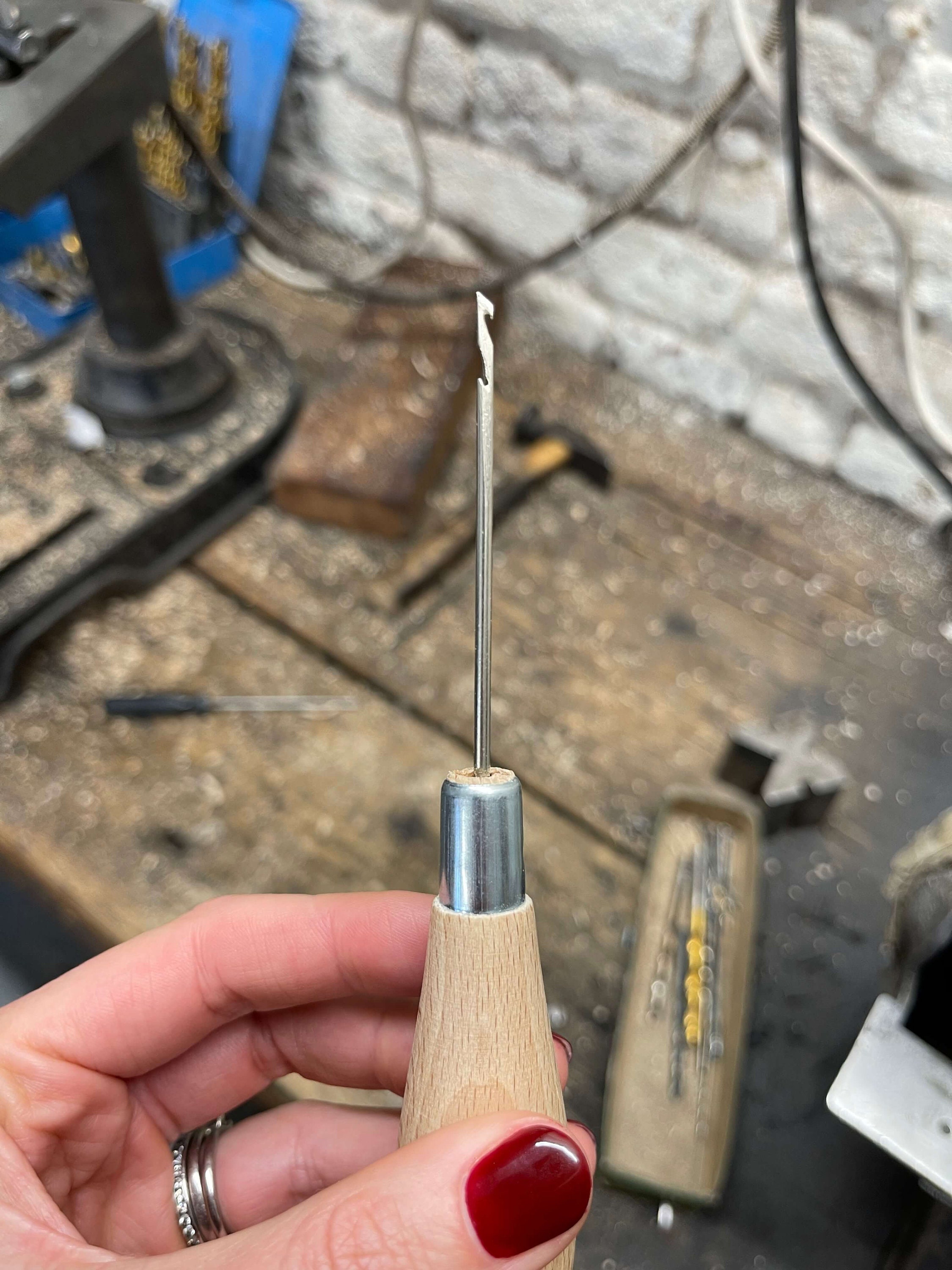 Double Hook Awl in Beech Handle / Sewing Awl / Stitching Awl / Craft ...