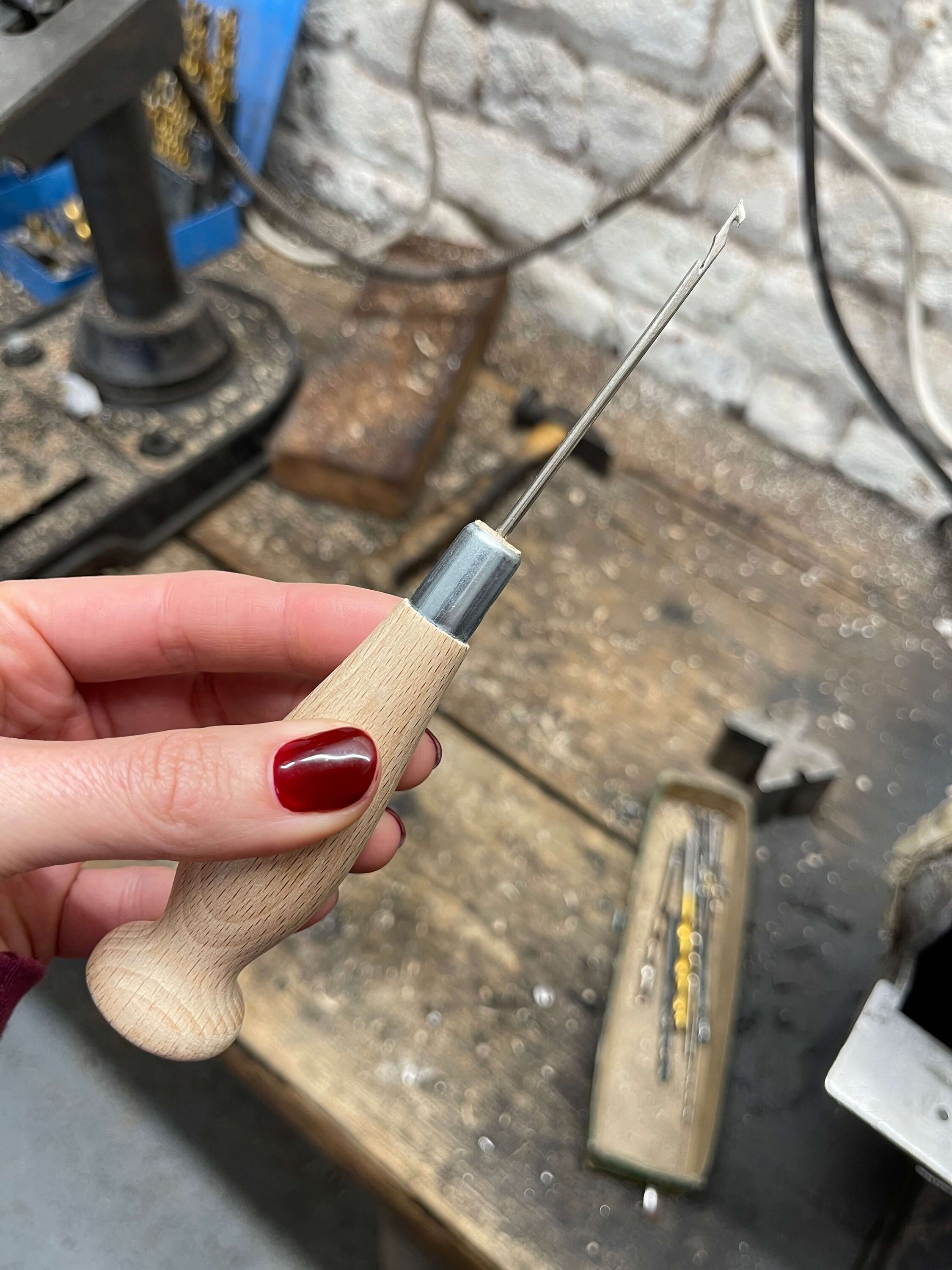 Double Hook Awl in Beech Handle / Sewing Awl / Stitching Awl / Craft ...