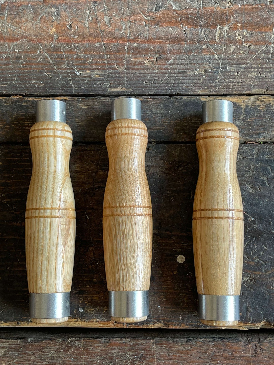 Double Hoop Chisel Handle / Ash Tool Handle / Wooden Tool Handle ...